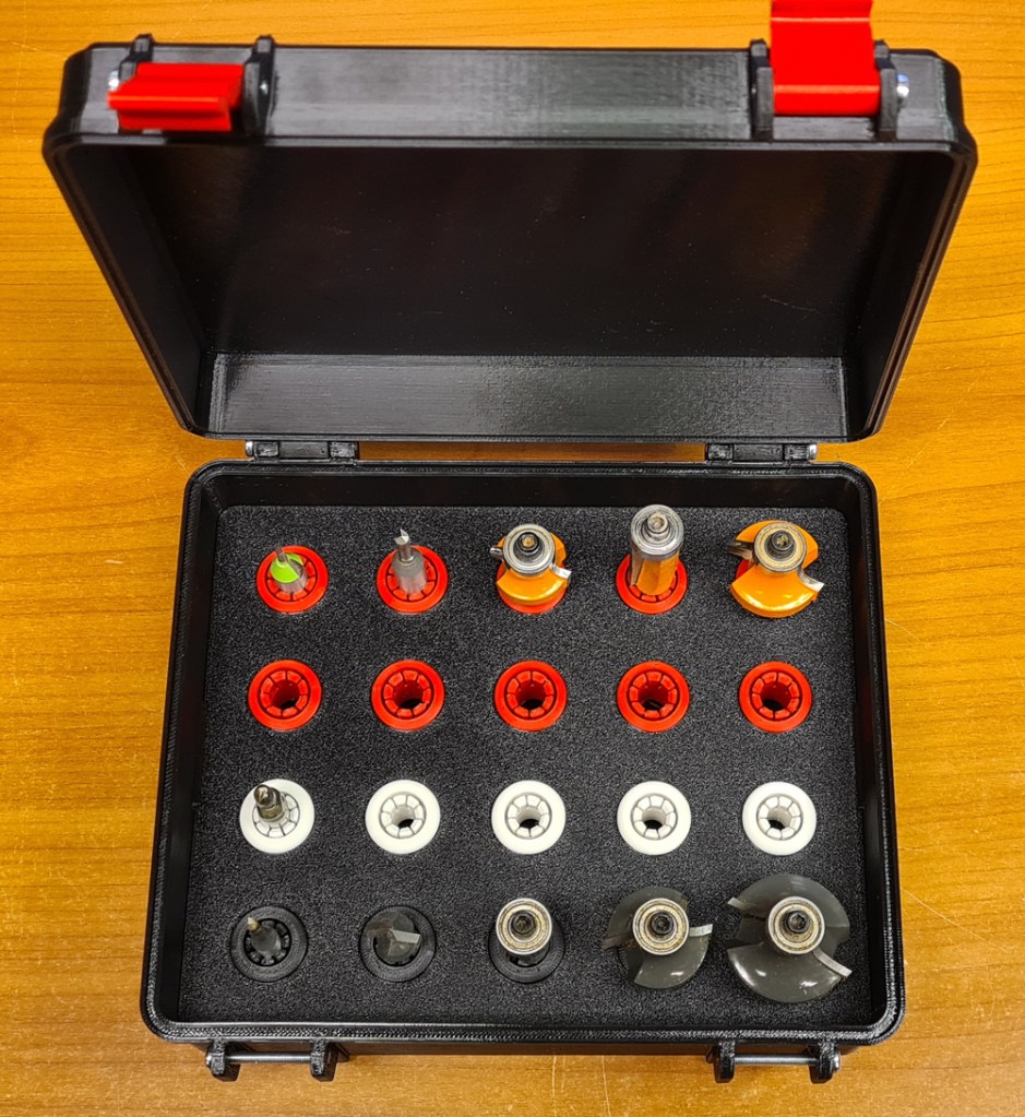 Customizable router bit box for various shank sizes – Retronics