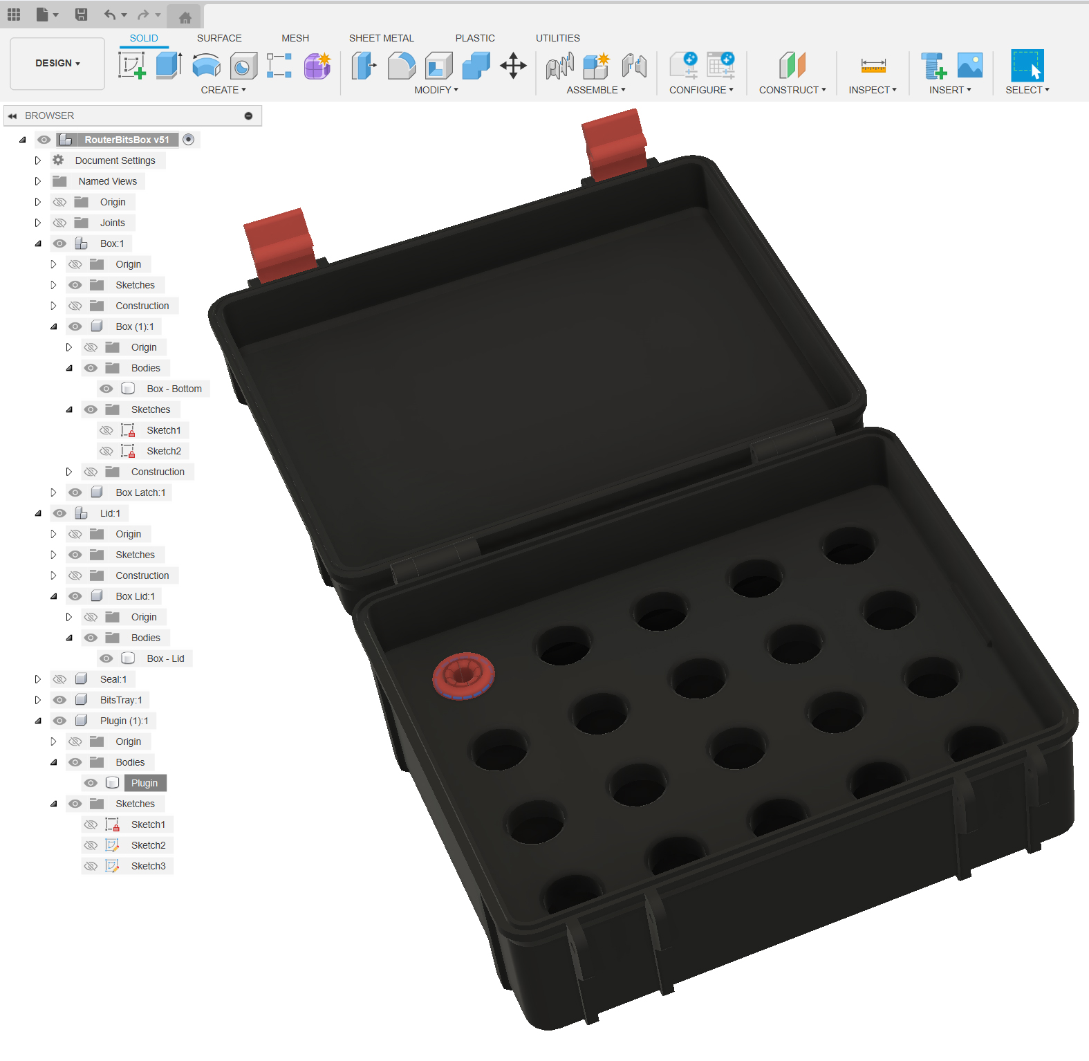 Customizable router bit box for various shank sizes – Retronics